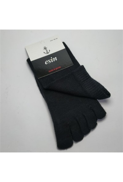 Esin Erkek Parmaklı Çorap Siyah