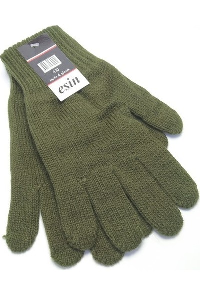 Esin Erkek Yün Triko Kıvrık Konçlu Eldiven