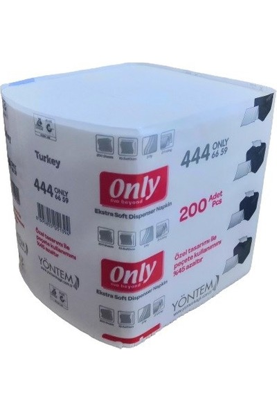 Only Evo Beyond Üstten Çekmeli Dispenser Peçete 10.5 x 20 cm 200 Yaprak 18 Paket 3600'LÜ Only Evo Beyond Üstten Çekmeli Dispenser Peçete 10.5 x 20 cm 200 Yaprak 18 Paket 3600'LÜ