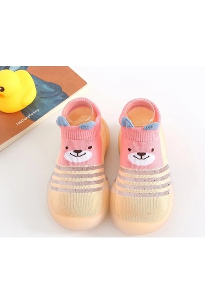 Baby Ella's Esnek Kauçuk Tabanlı Kaydırmaz Çorap Ayakkabı