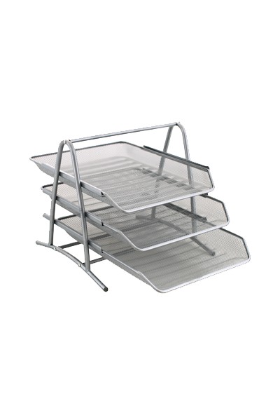 Globox Evrak Rafı Metal 3'lü Gri