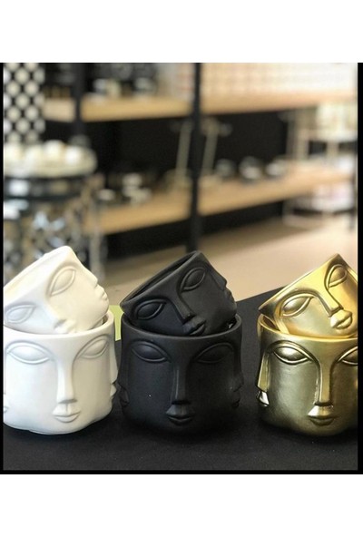 Lamedore Havelka Buddha Suratlı Siyah Dekoratif Büyük + Küçük Boy Vazo (Çiçeksiz) Lamedore Havelka Buddha Suratlı Siyah Dekoratif Büyük + Küçük Boy Vazo (Çiçeksiz)