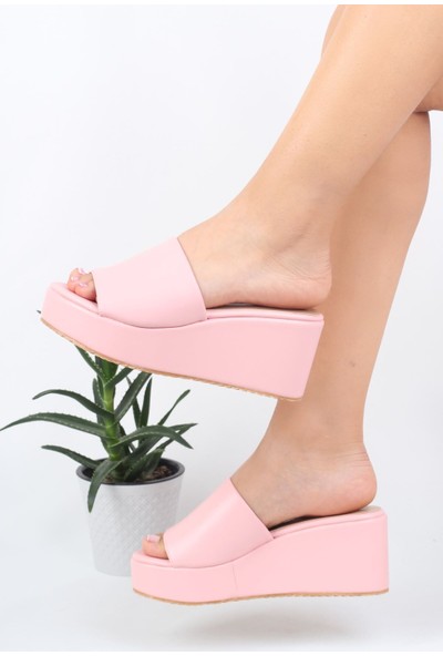 Modabuymus Pudra Dolgu Topuklu Hafif Kadın Terlik - Werly