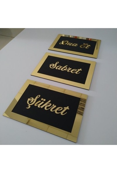 Berk Lazer Sabret Şükret Dua Et Pano