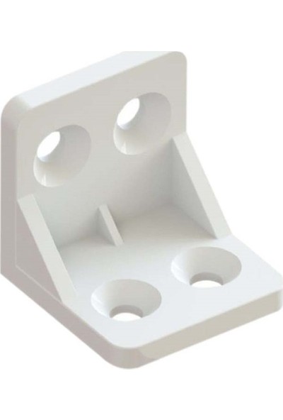 Hobbi Beyaz Plastik Köşe Birleştirme Aparatı-Plastik Gönye - 10 Adet