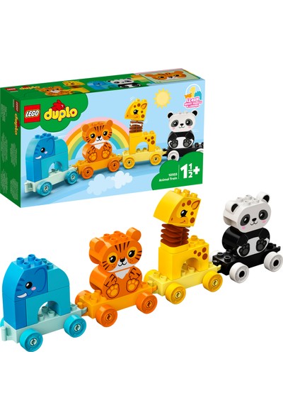 LEGO® DUPLO® İlk Hayvan Trenim 10955 - Küçük Çocuk için Fil, Kaplan, Zürafa, Panda İçeren Eğitici & Öğretici Oyuncak Yapım Seti (15 Parça) LEGO® DUPLO® İlk Hayvan Trenim 10955 - Küçük Çocuk için Fil, Kaplan, Zürafa, Panda İçeren Eğitici & Öğretici Oyuncak Yapım Seti (15 Parça)