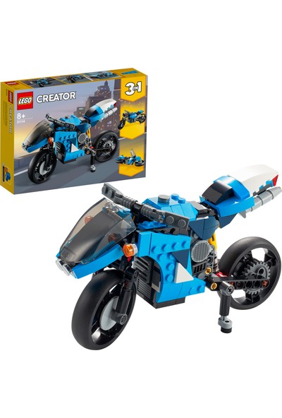 LEGO® Creator 3'ü 1 Arada Süper Motosiklet 31114 - Çocuklar için Oyuncak Motosiklet Yapım Seti (236 Parça) LEGO® Creator 3'ü 1 Arada Süper Motosiklet 31114 - Çocuklar için Oyuncak Motosiklet Yapım Seti (236 Parça)