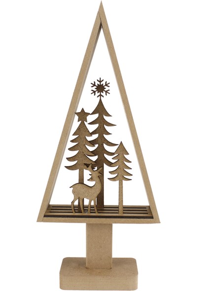 cicimpet YB58 Dekoratif Ahşap Yılbaşı Süsü Merry Christmas