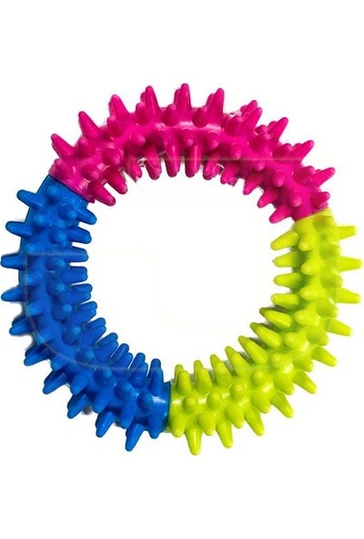 For Pet Dikenli Kauçuk Halka Köpek Oyuncağı 10 cm