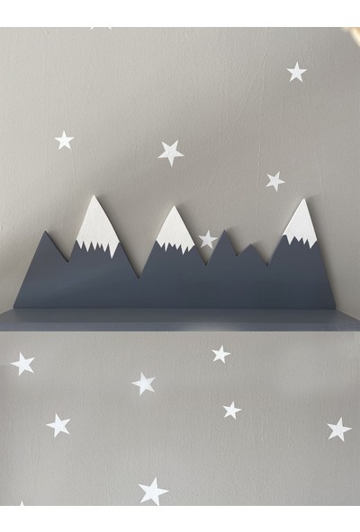 Jaju Baby Gri Karlı Tepeler Raf / Kitaplık Jaju Baby Gri Karlı Tepeler Raf / Kitaplık