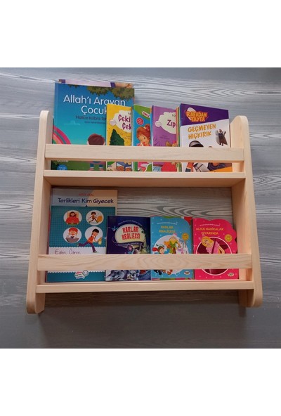 Jaju Baby Çocuk Odası Eğitici 2`li Ahşap Raf