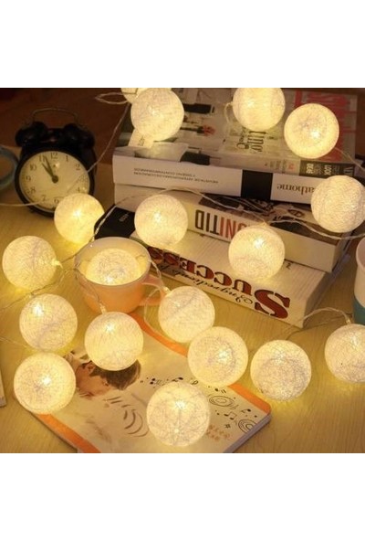 Sanalavm 10 Lu Küçük Gün Işığı (Sarı) Renk Top Şeklinde Dolama LED 2 Metre Sanalavm 10 Lu Küçük Gün Işığı (Sarı) Renk Top Şeklinde Dolama LED 2 Metre