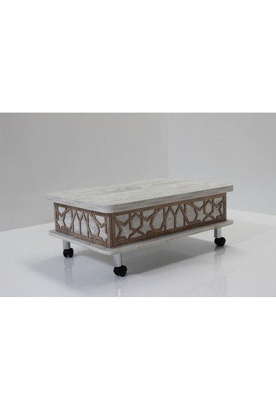 Kolex Akıllı Sihirli Sehpa 3 Kademeli Tekerli