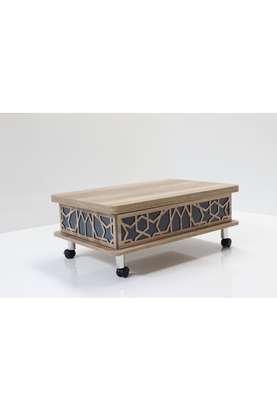 Kolex Akıllı Sihirli Sehpa 3 Kademeli Tekerli