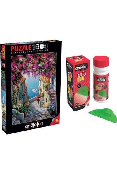 Anatolian Kıyı Merdivenleri 1000 Parça Puzzle + Anatolian Puzzle Yapıştırıcısı 140 ml