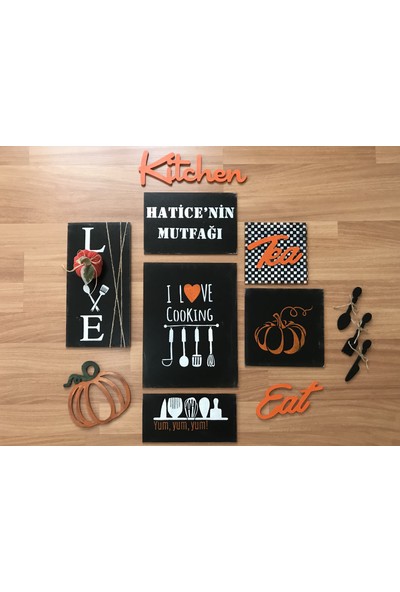 Senart1 Bal Kabağı Objeli Kişiye Özel Mutfak Pano Seti Senart1 Bal Kabağı Objeli Kişiye Özel Mutfak Pano Seti