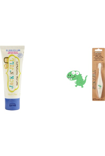 Jack N' Jill Jack N'jill Diş Macunu Diş Fırçası Set( Dino Fırça-Sakız Aromalı Macun) Jack N' Jill Jack N'jill Diş Macunu Diş Fırçası Set( Dino Fırça-Sakız Aromalı Macun)