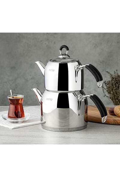Nehir Modern Çelik Çaydanlık Tkm
