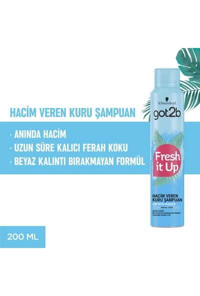 Got2B Fresh It Up Volume Kuru Şampuan 200 ml Got2B Fresh It Up Volume Kuru Şampuan 200 ml