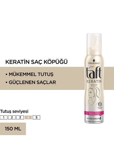 Taft Keratin Köpük 150 ml Taft Keratin Köpük 150 ml