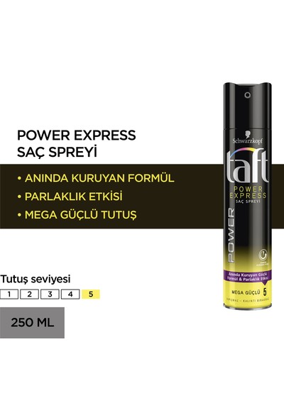 Taft Power Express Sprey 250 ml Taft Power Express Sprey 250 ml