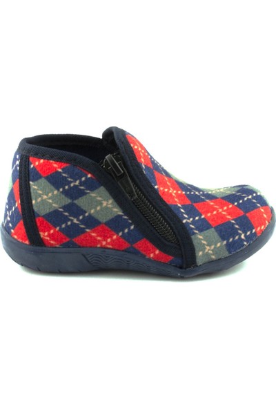 Cici Bebe Lacivert Ekose Kumaş Erkek Çocuk Ev Ayakkabısı 11755E-LC-EK-KMS Cici Bebe Lacivert Ekose Kumaş Erkek Çocuk Ev Ayakkabısı 11755E-LC-EK-KMS