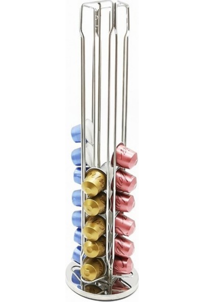 Nemtech Kapsül Kahve Standı Metal 360 Derece Dönen 40 Kapsul Kapasiteli Nespresso Jacobs Uyumlu Nemtech Kapsül Kahve Standı Metal 360 Derece Dönen 40 Kapsul Kapasiteli Nespresso Jacobs Uyumlu
