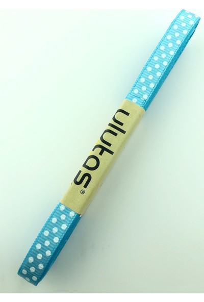 Ulutaş Turkuaz Puantiyeli Grogren Kurdele 1 cm Ulutaş Turkuaz Puantiyeli Grogren Kurdele 1 cm