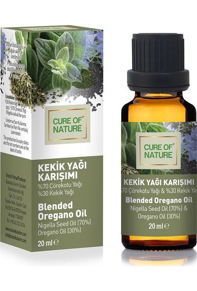 Cure Of Nature Kekik Yağı + Çörekotu Yağı Karışımı 20 ml Cure Of Nature Kekik Yağı + Çörekotu Yağı Karışımı 20 ml
