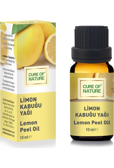 Cure Of Nature Limon Kabuğu Yağı 10 ml Cure Of Nature Limon Kabuğu Yağı 10 ml