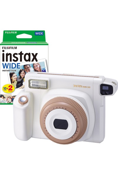 Instax Wide 300 Beyaz Fotoğraf Makinesi ve 20'li Film