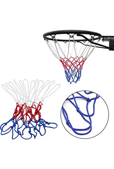 Yukon 3mm Floş Basketbol Ağı Renkli Basketbol Filesi 2 Adet