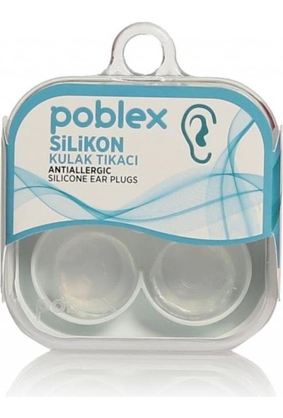 Poblex Silikon Kulak Tıkacı 1 Çift (2 Adet) Kutulu Poblex Silikon Kulak Tıkacı 1 Çift (2 Adet) Kutulu