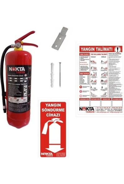 Nokta Yangın 6 kg Tozlu Yangın Tüpü