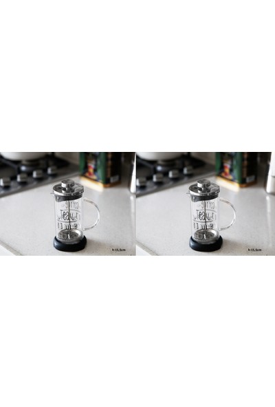 Bambum 2 Adet Lüx French Press Cam Bitki Çayı&filtre Kahve Demliği 350 ml Bambum 2 Adet Lüx French Press Cam Bitki Çayı&filtre Kahve Demliği 350 ml