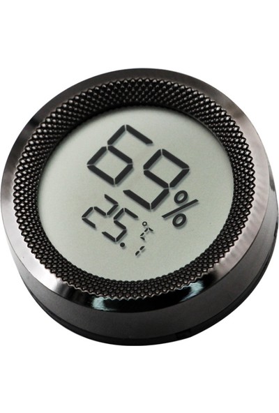Çelik Hygrometer Dijital Puro Kutusu Sıcaklık ve Nem Ölçer RA53SY