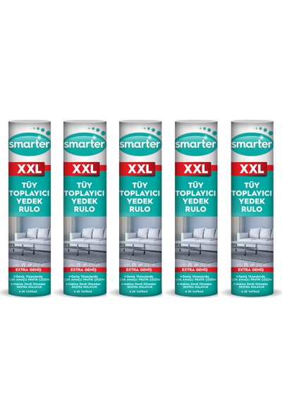 Smarter Xxl Tüy Toplayıcı Yedek Rulo 5 Li Paket