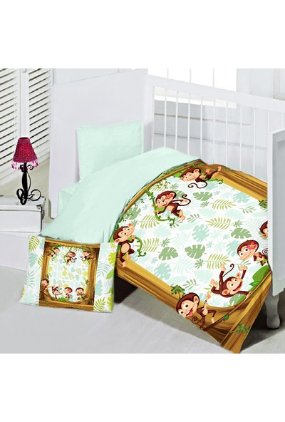 Maxstyle Monkies Bebek Nevresim Takımı Maxstyle Monkies Bebek Nevresim Takımı