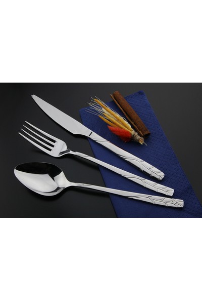 Fertilita Elitsa - Dallas 12 Kişilik 89 Parça Gümüş Çatal, Kaşık ve Bıçak Takımı