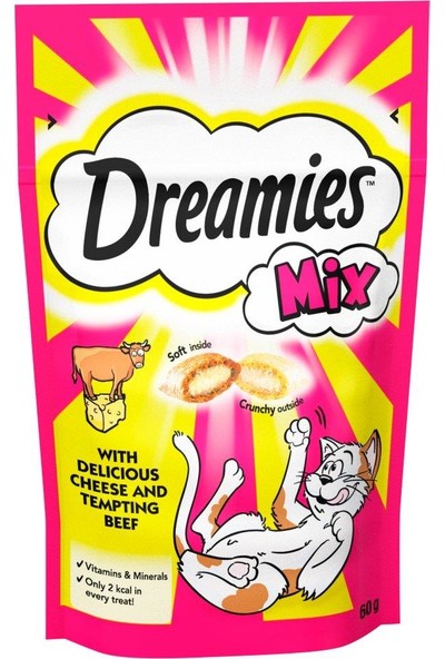 Dreamies Mix Sığır Etli ve Peynirli Kedi Ödülü 60 gr