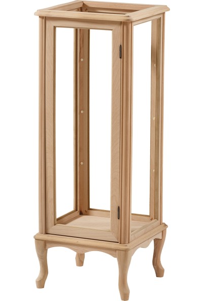 Naze Mobilya Büyük Camlı Gümüşlük Ham Cilasız