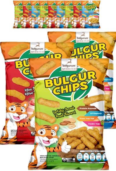 Bulgur Cips Karışık Paket 35 gr. x 12 Adet Bulgur Cips Karışık Paket 35 gr. x 12 Adet