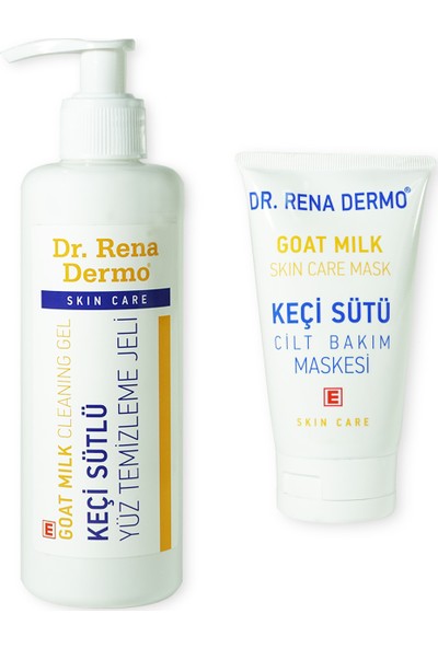 Dr. Rena Dermo Keçi Sütlü Yüz Temizleme Jeli 250 ml + Cilt Bakım Maskesi 150 ml