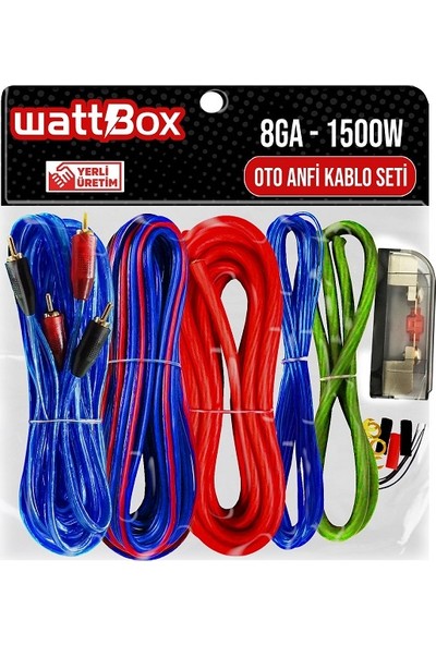 WattBox Oto Anfi Kablo Seti Full 8ga 1500 W WattBox Oto Anfi Kablo Seti Full 8ga 1500 W
