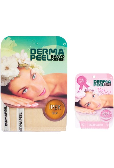Dermapeel Doğal Ipek Banyo Kesesi Pink Touch Yüz Kesesi Set Dermapeel Doğal Ipek Banyo Kesesi Pink Touch Yüz Kesesi Set
