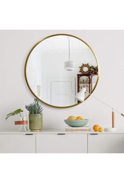 Effe Yapı Dekor Pirinç Eskitme Çerçeveli 70 cm Yuvarlak Ayna Effe Yapı Dekor Pirinç Eskitme Çerçeveli 70 cm Yuvarlak Ayna