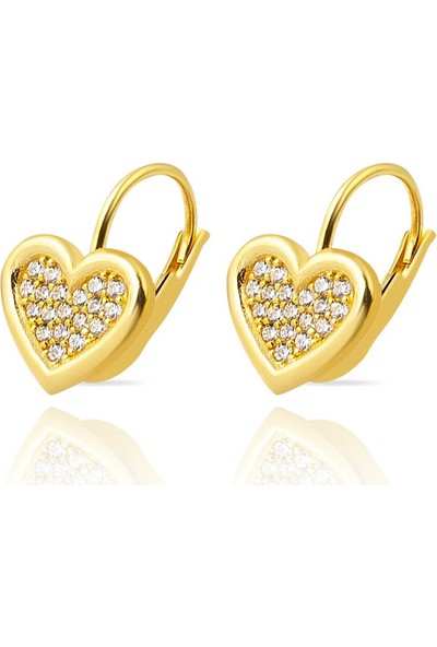 Bilezikci Kalpli 14 Ayar Taşlı Altın Küpe