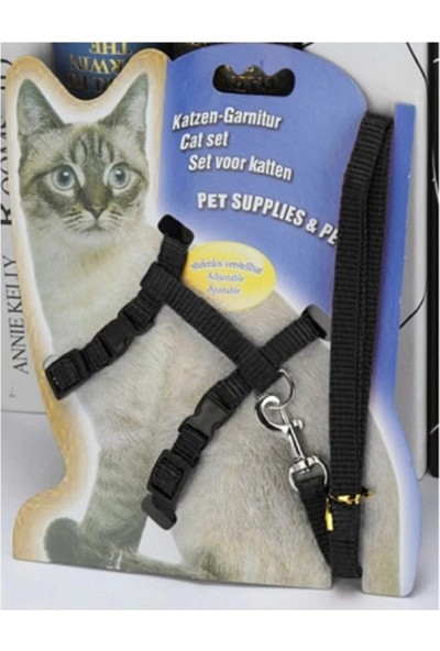 Muca Kedi Göğüs Tasması ve Gezdirme Seti