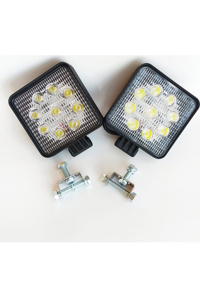Arcars Offroad Sis Lambası 9 LED Beyaz Renk Tepe Lambası 2'li Takım Arcars Offroad Sis Lambası 9 LED Beyaz Renk Tepe Lambası 2'li Takım