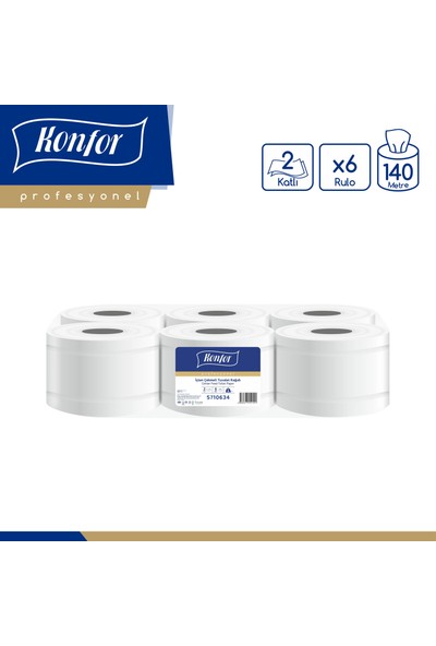 Konfor Profesyonel Içten Çekmeli Tuvalet Kağıdı 6 Rulo